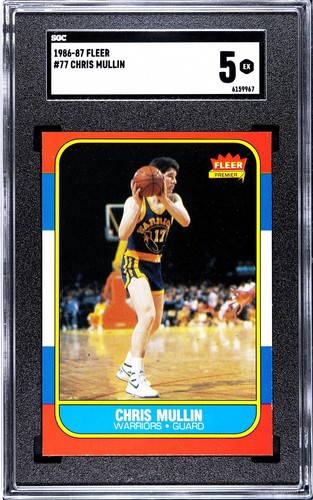 1986-87 Fleer Chris Mullin RC Rookie Card #77 SGC 5 | eBay