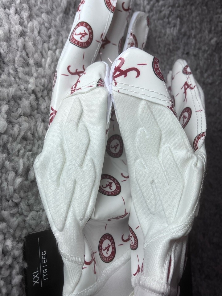 Nike Alabama Crimson Tide Team Issued Superbad 6.0 Football Gloves Size ...