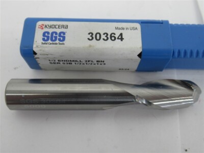 SGS 30364 , 1/2" Solid Carbide Ball End Mill | eBay