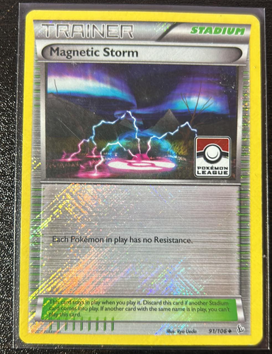 Magnetic Storm 91/106 Reverse Holo Pokemon League Promo Flashfire ...