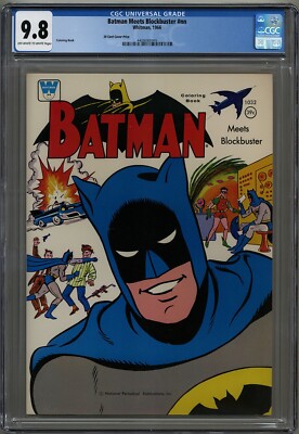 BATMAN MEETS BLOCKBUSTER CGC 9.8 COLORING BOOK O/W TO WHT PAGES WHITMAN ...