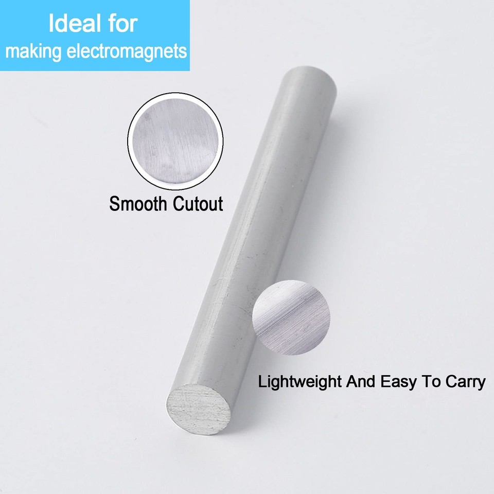 Soft Iron Rod High Pure Iron Rod Ideal Core for Making Electromagnets 0 ...