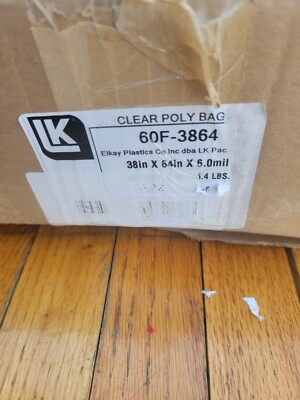 2pk 6 Mil TRIPLE THICK 38" x 64" Clear Flat Open End POLY Bags | eBay