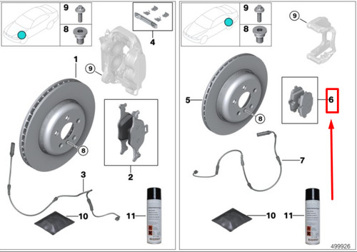 NEW BMW X6G06 REAR BRAKE PADS 34216885452 6885452 ORIGINAL | eBay