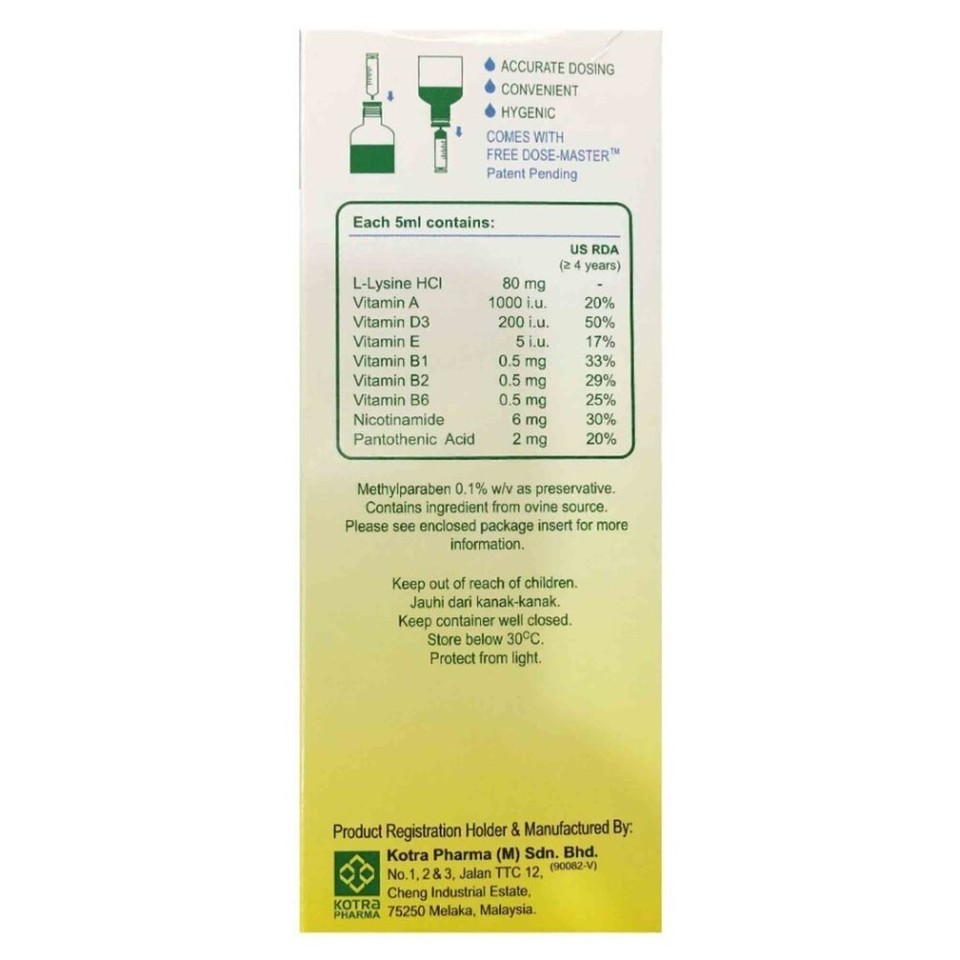 Appeton Lysin Multivitamin Syrup For HealthyGrowth Better Appetite ...