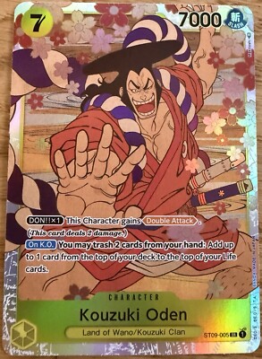 Kouzuki Oden Foil SR- ST09-005 - NM - One Piece TCG Yamato Starter Deck | eBay