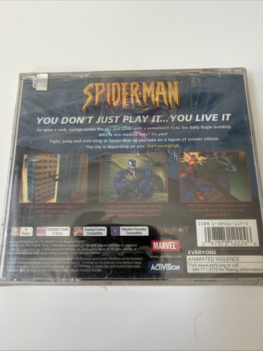 Spider-Man (Sony PlayStation 1, 2000) for sale online | eBay