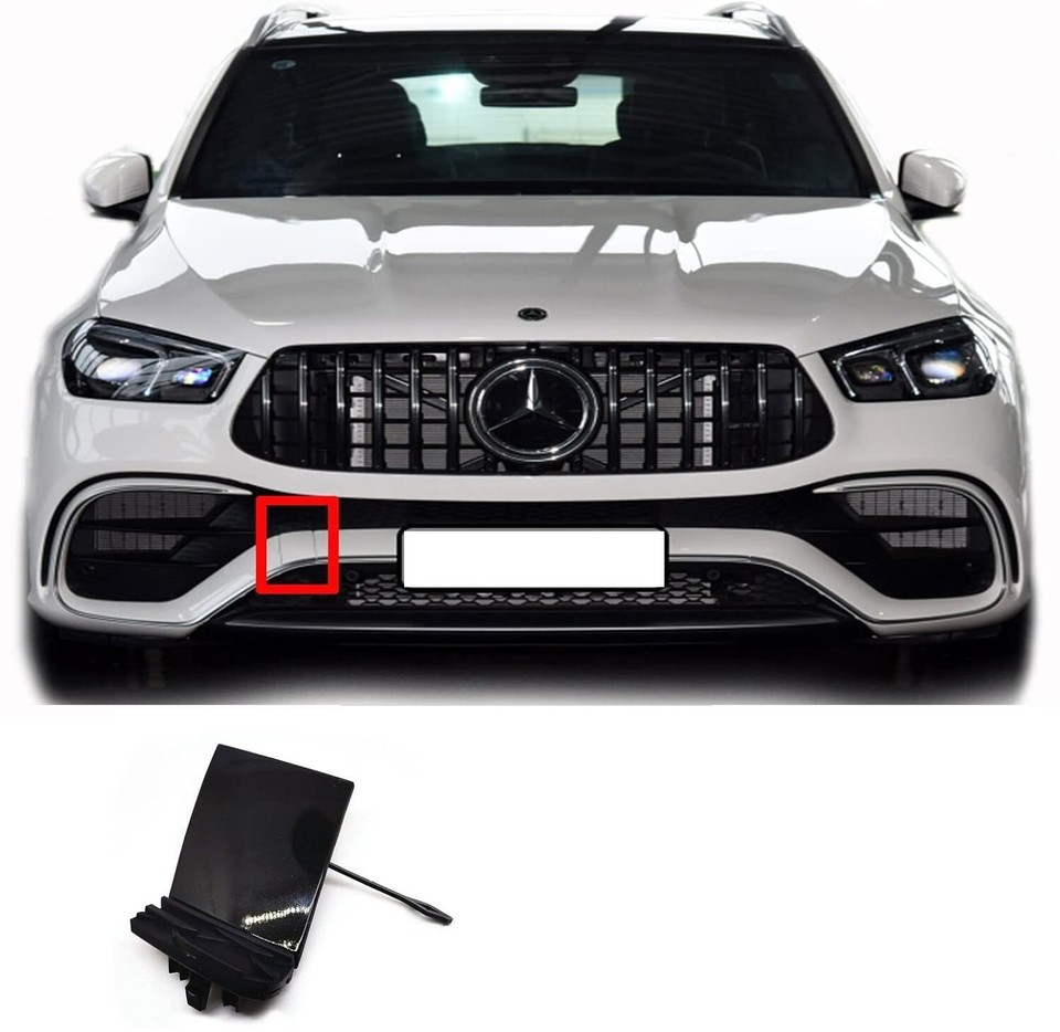 Front Bumper Tow Hook Eye Cover Cap Fit Mercedes-Benz GLE 2020-2025 ...