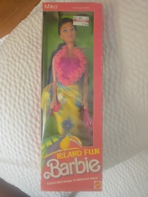 VINTAGE 1987 MATTEL BARBIE ASIAN FRIEND ISLAND FUN MIKO DOLL # 4065 TOY ...