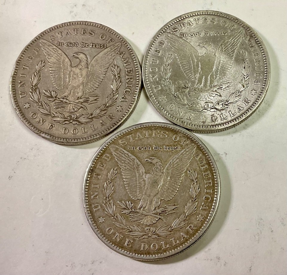 1878 1879 & check the 1900 Morgan Silver Dollar trio Culls or better ...