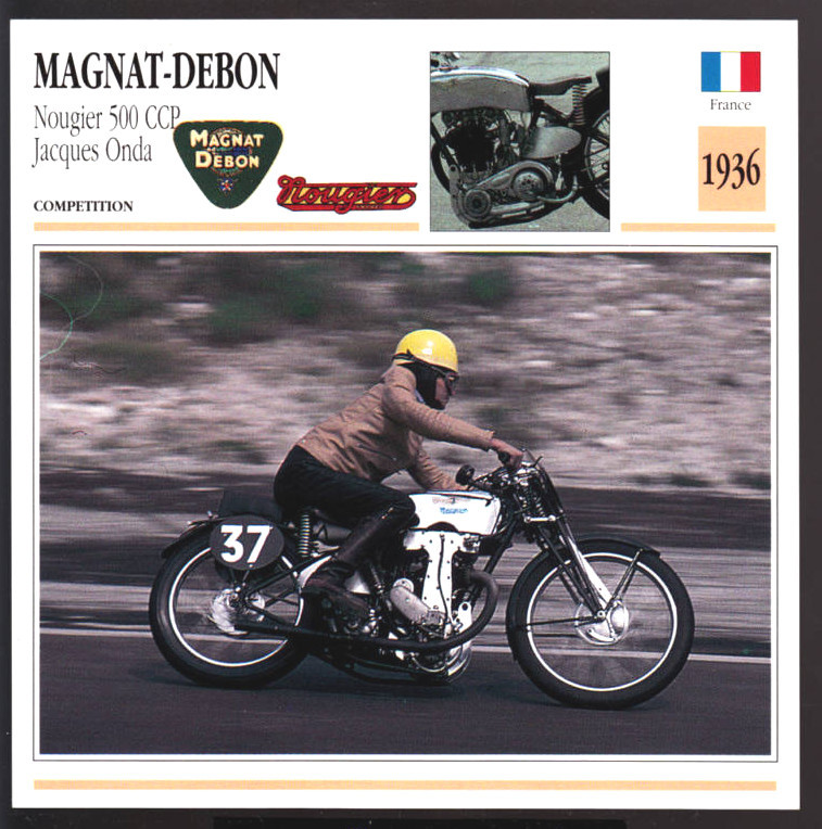 1936 Magnat-Debon Nougier 500cc CCP Jacques Onda Race Motorcycle Photo ...