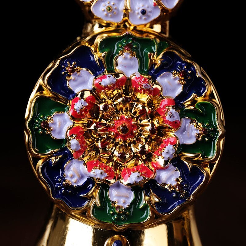 1pairs Buddhism Hand Made Ghee Flower And Alloy Tantric Tribute Dharma ...