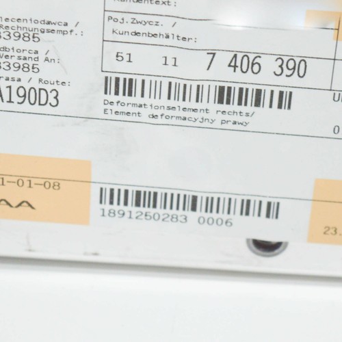 NEW MINI CABRIO F57 FRONT RIGHT DEFORMATION ELEMENT 51117406390 OEM | eBay