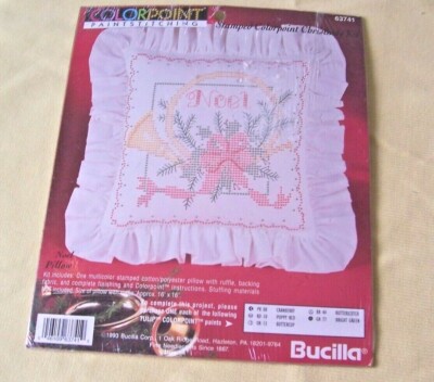 Bucilla Colorpoint Paint Stitching Noel Pillow Christmas #63741 NIP 16 ...