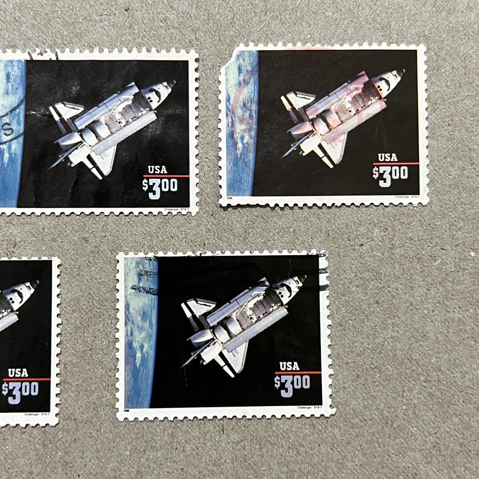 LOT OF 5 U.S. SPACE SHUTTLE $3 HIGH DENOMINATION STAMPS | eBay