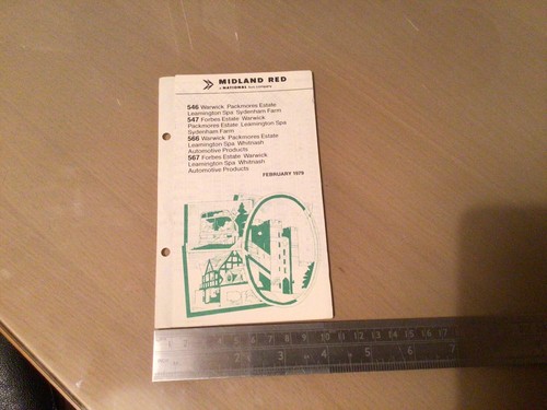 Midland Red NBC National Bus Company Timetable Route 546/7 566/7 ...
