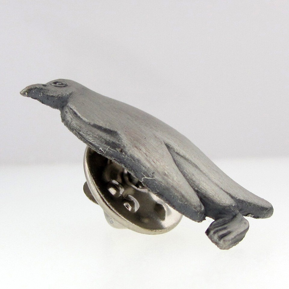 PinMart's Penguin Zoo Animal Lapel Pin - Antique Silver | eBay