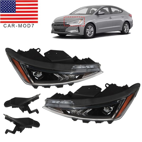 For 2019 2020 Hyundai Elantra Headlight Halogen Left& Right Headlamps Pair RH+LH | eBay