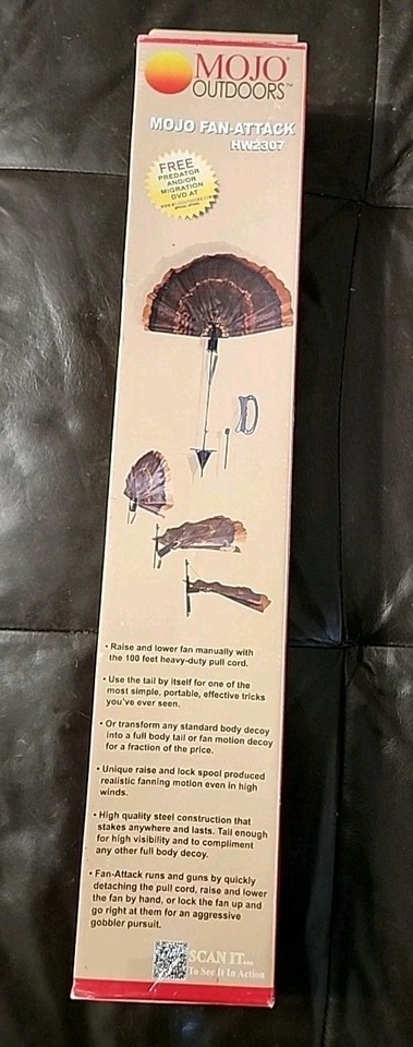 MOJO Tail Fan Attack Stake and Frame Tom Turkey Decoy 100' Control ...