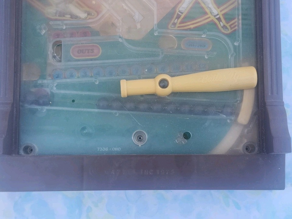 Mattel Big Bat Baseball Mechanical Pinball game Tabletop toy Vintage ...