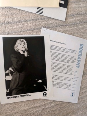 1990s Marianne Faithfull Pop Legend Record Promo Press Kit & Photo VERY ...