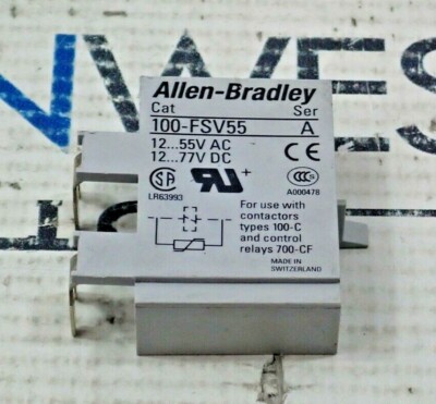ALLEN BRADLEY 100-FSV55 SER A SURGE SUPPRESSOR 12...55V AC 12...77V DC ...