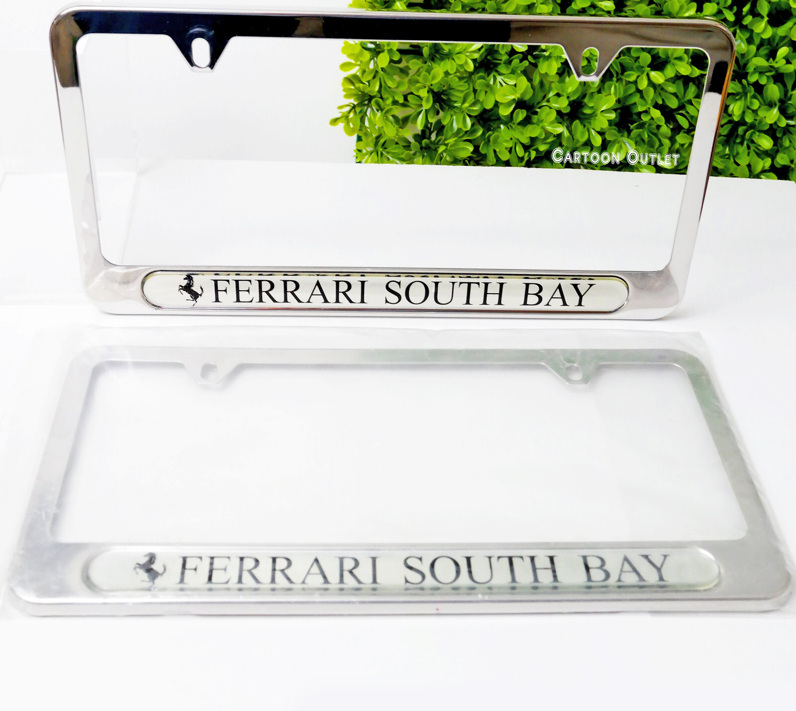 Ferrari South Bay Dealer Original Dealership Metal License Plate Frame ...