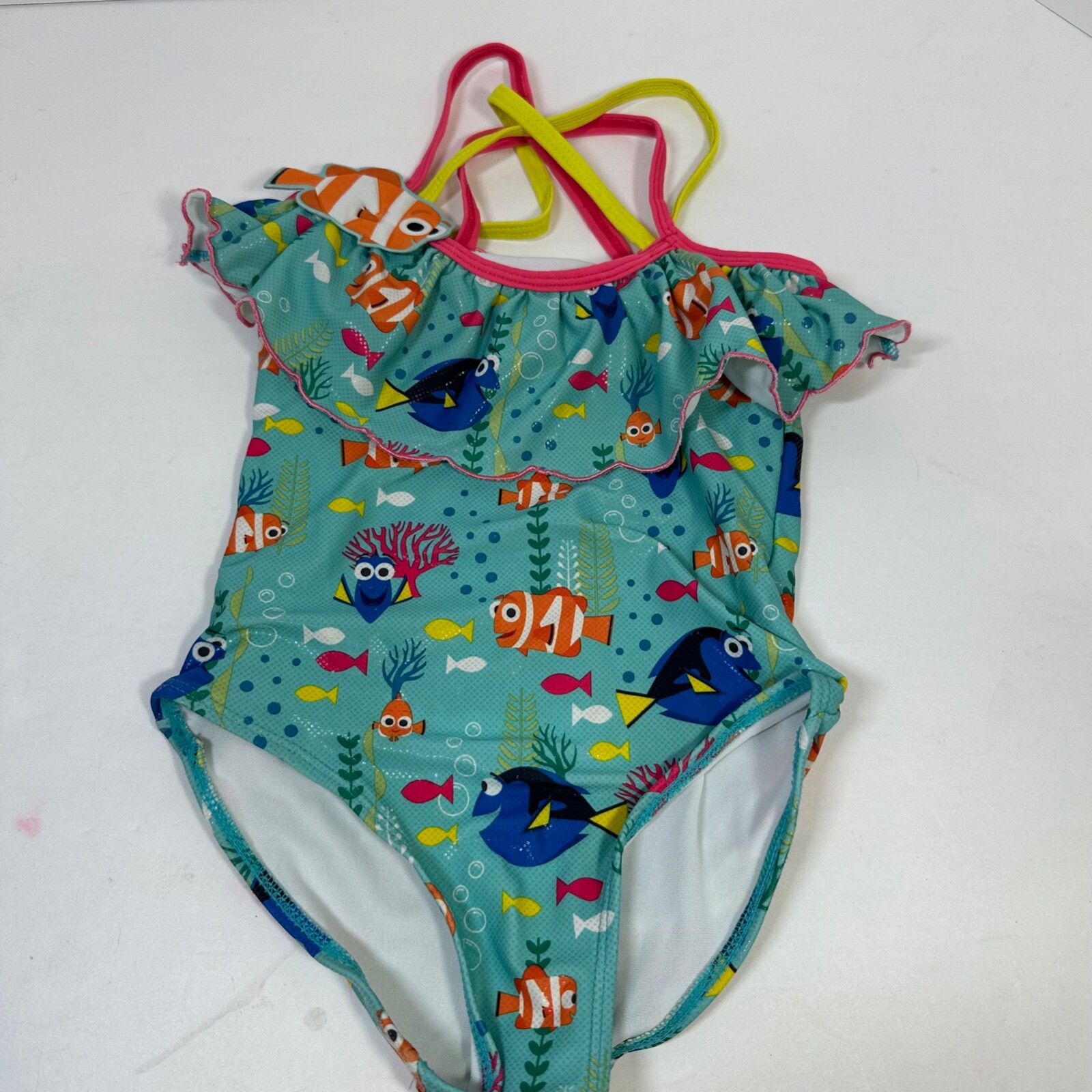 Disney Finding Nemo Girls One Piece Swimsuit Girls Size 5/6 Dory Nemo ...