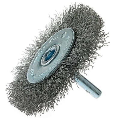 3" Crimped Stainless Steel Wire Wheel Brush with 1/4" Shank Die Grinder ...