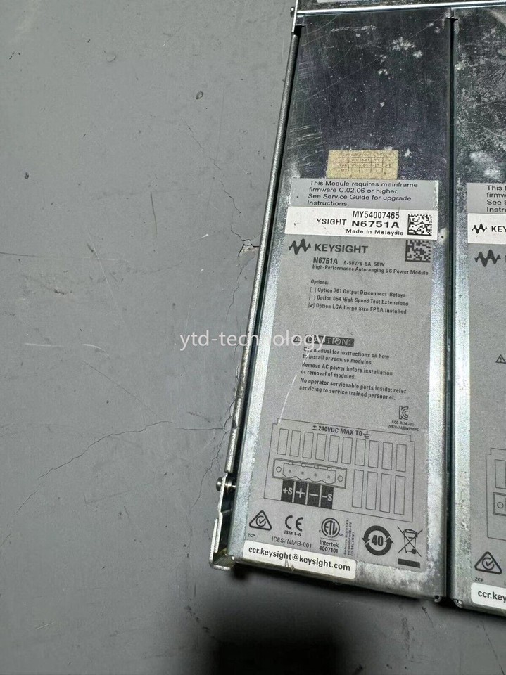 Keysight N6751A High Performance Autoranging DC Power Module; 50V / 5A ...