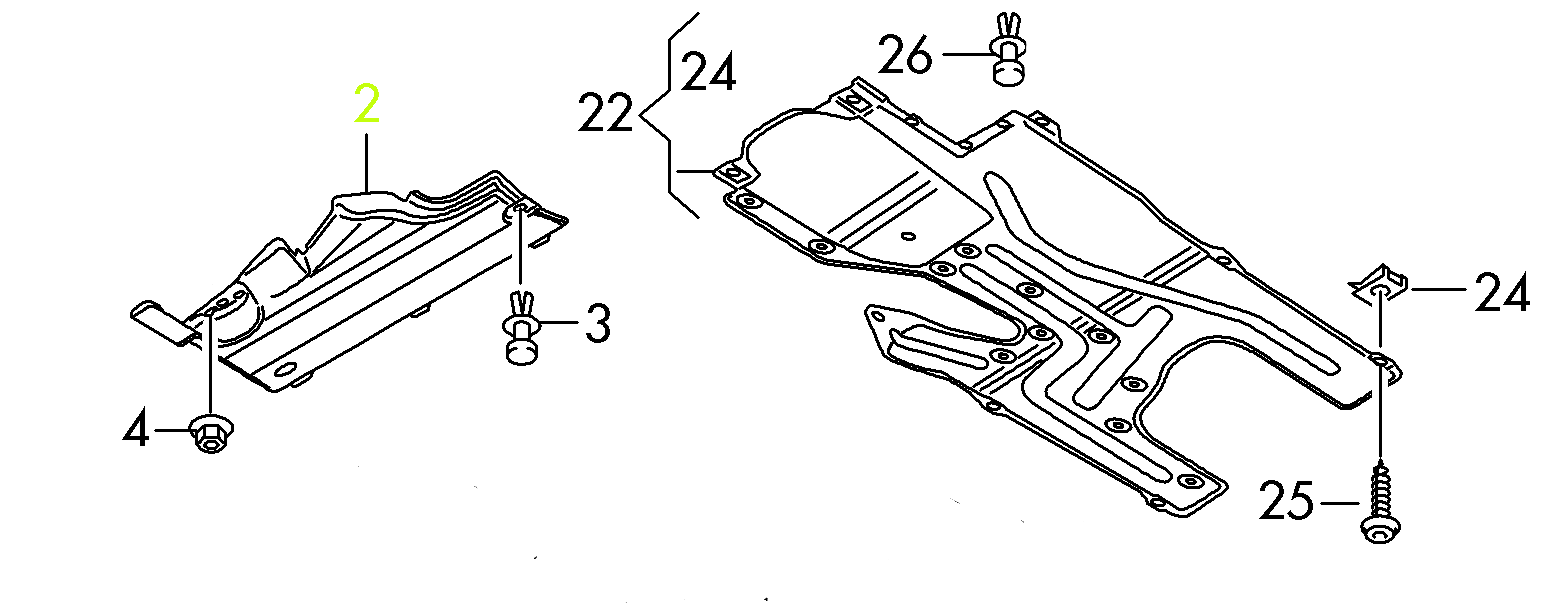 Audi Q5 09 - 17 OEM Engine Plash Shield Guard 8R0825202A Front Right ...