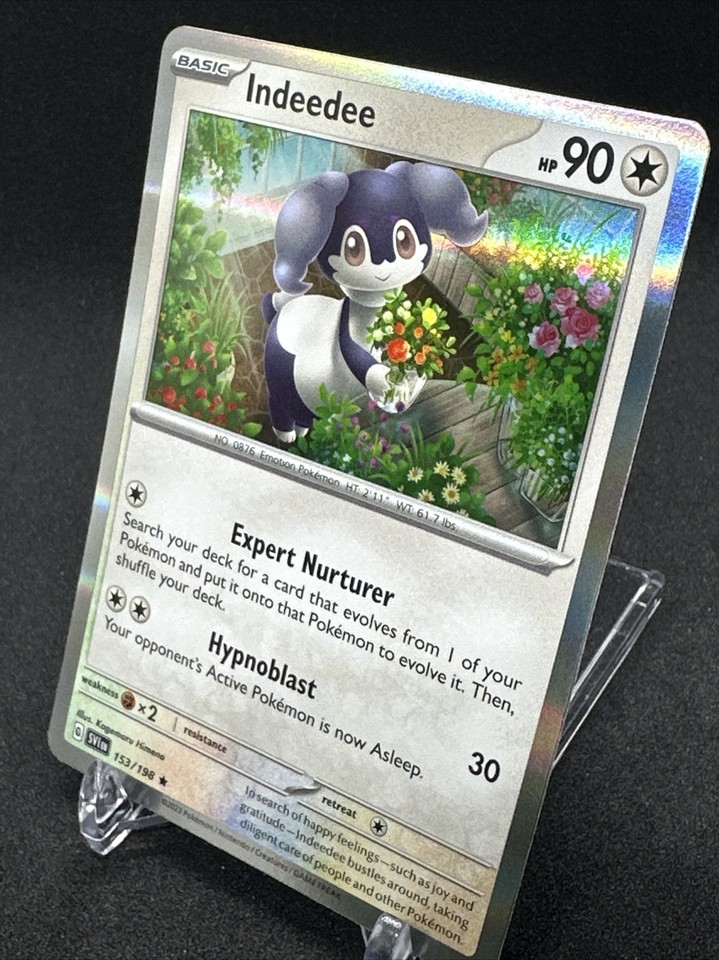 Indeedee 153/198 Holo Rare Pokemon Card Scarlet and Violet NM/MINT | eBay