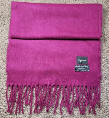 New! CEJON Italy- Fuchsia Pink Cashmink Acrylic, Womens Dress Scarf | eBay