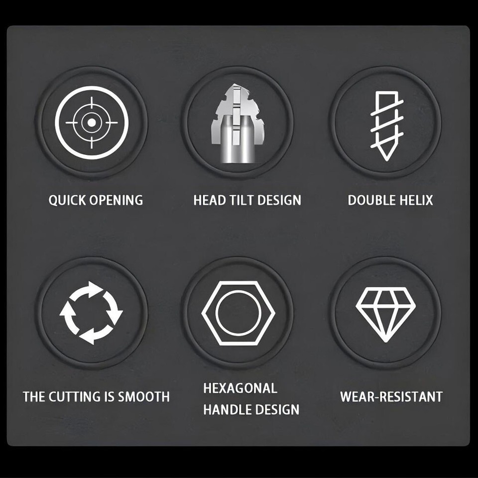 12pcs Quad Edge Sawtooth Drill Bit High Strength 4 Flute Serrated ...