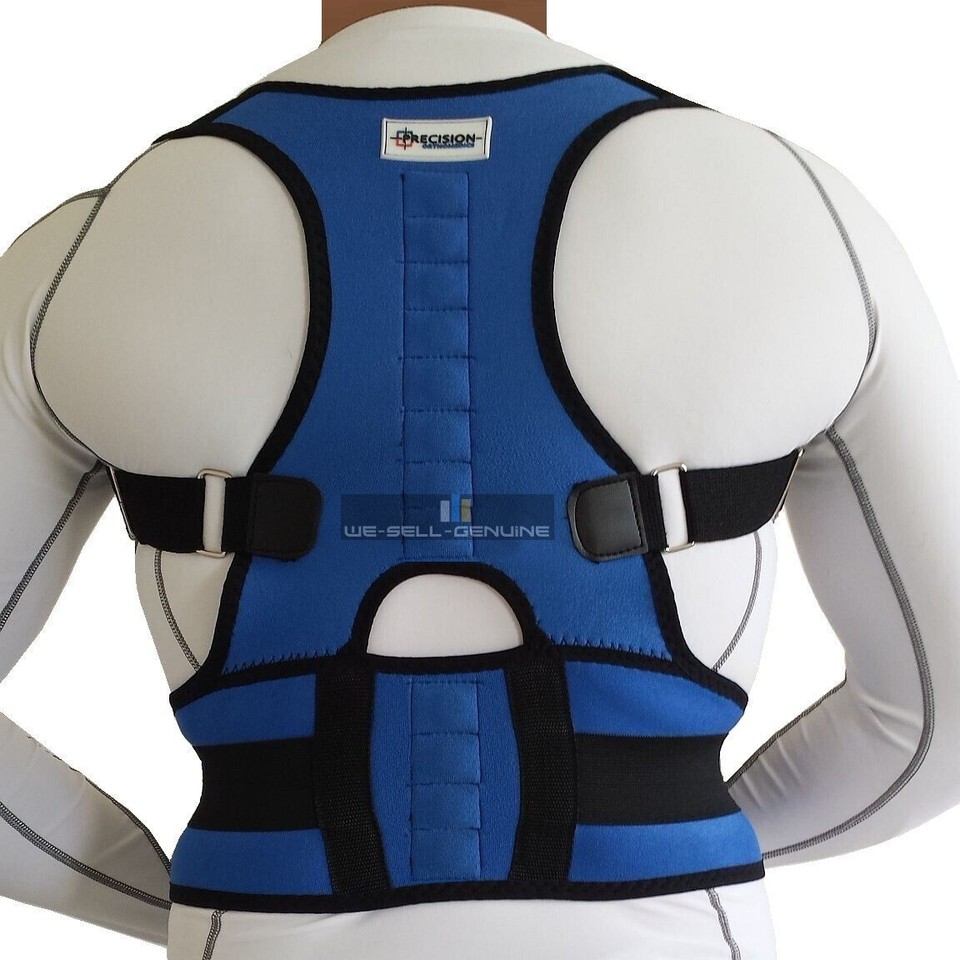 NEOPRENE MAGNETIC POSTURE CORRECTOR BAD BACK LUMBAR SHOULDER SUPPORT ...