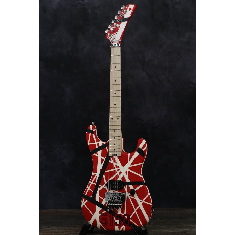 EVH Striped Series 5150 Red Black White Stripe Transparent Red Eddie Van Halen | eBay