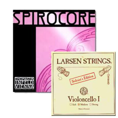 Cello Strings Set 4/4 Spirocore Tungsten G,C -Larsen A,D Soloist 2025 ...