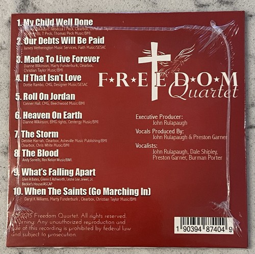 NEW & SEALED ~ FREEDOM QUARTET OUR DEBTS WILL BE PAID CD ~ RARE | eBay