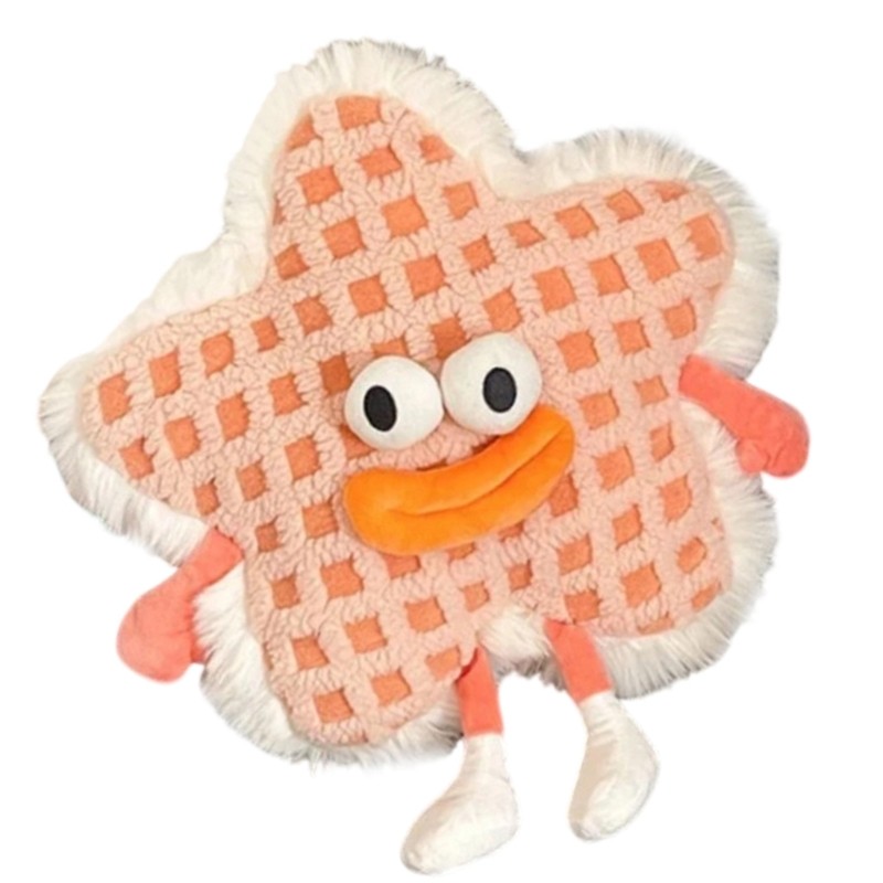 Funny Star Shape 3D Sausage Lip Pattern Pillow Breathable Polyester ...