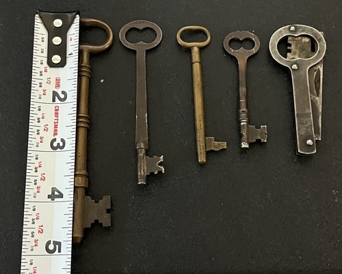 Lot Of 5 Antique Vintage Skeleton Keys - Corbin - Lockwood | eBay