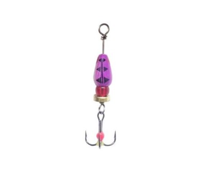 Clam Time Bomb Rattle Spoon - Glow Purple Tiger - 1/8 oz #12 Treble ...