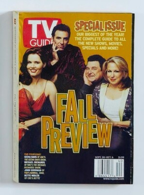 TV Guide Magazine September 30 2000 Geena Davis, Bette M. NY Metro Ed ...