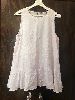SUSSAN PINK LINEN BLEND SLEEVELESS BABYDOLL TOP SZ: 10 BNWOT RRP:$79.95 ...