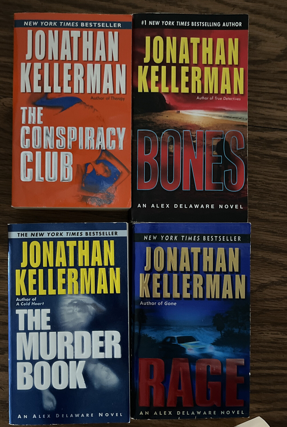 Lot 4 Jonathan Kellerman, Rage, Murder Book, Bones, Conspiracy Club | eBay