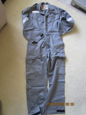 WELDERS OVERALLS PROBAN "KING GEE" ,82 R, GREY ,COTTON, NEW , FLAME ...