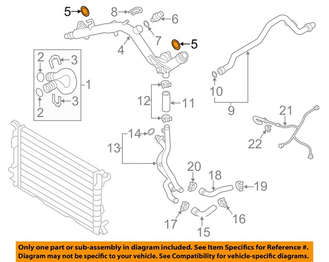 AUDI OEM 09-18 A6 Quattro 3.0L-V6 Cooling-Water Pipe O-ring 06E121119K ...