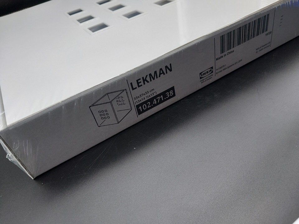 IKEA LEKMAN Storage Organize Bin Box 13x13x14.5 White 102.471.38 ...