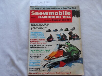 SNOWMOBILE HANDBOOK 1974 (By Popular Science) | eBay