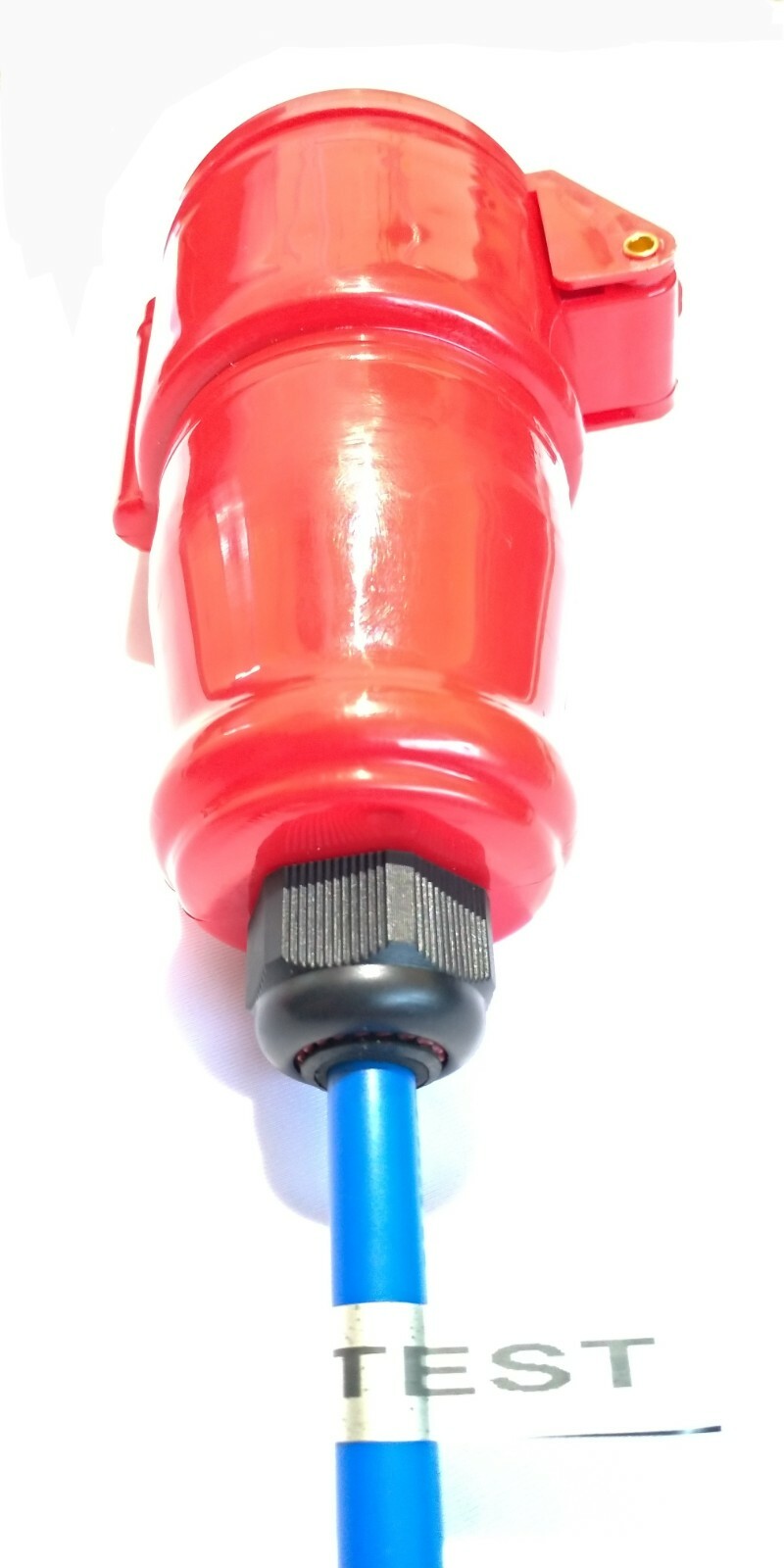 3 PHASE 400V RED 32A PAT TESTING ADAPTER 5 PIN 3 PHASE TEST LEAD FOR ...