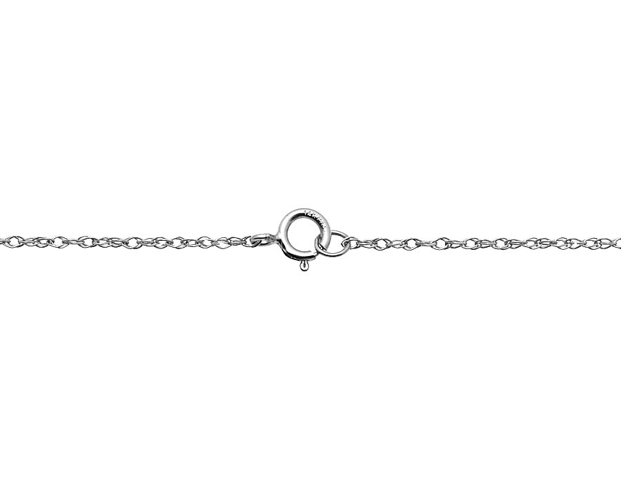 Ladies 14K White Gold Princess Diamond Designer Cluster Necklace Chain ...